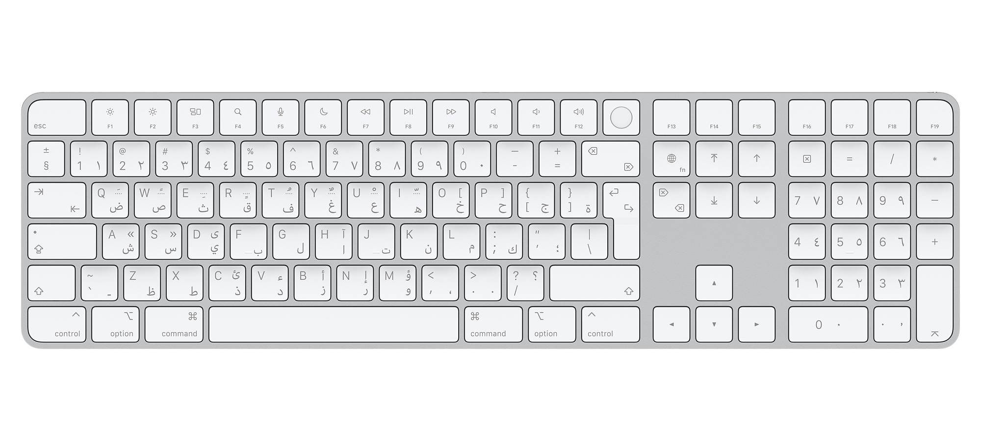 Apple Magic Keyboard with Touch ID and Numeric Keypad - Arabic | Talaco